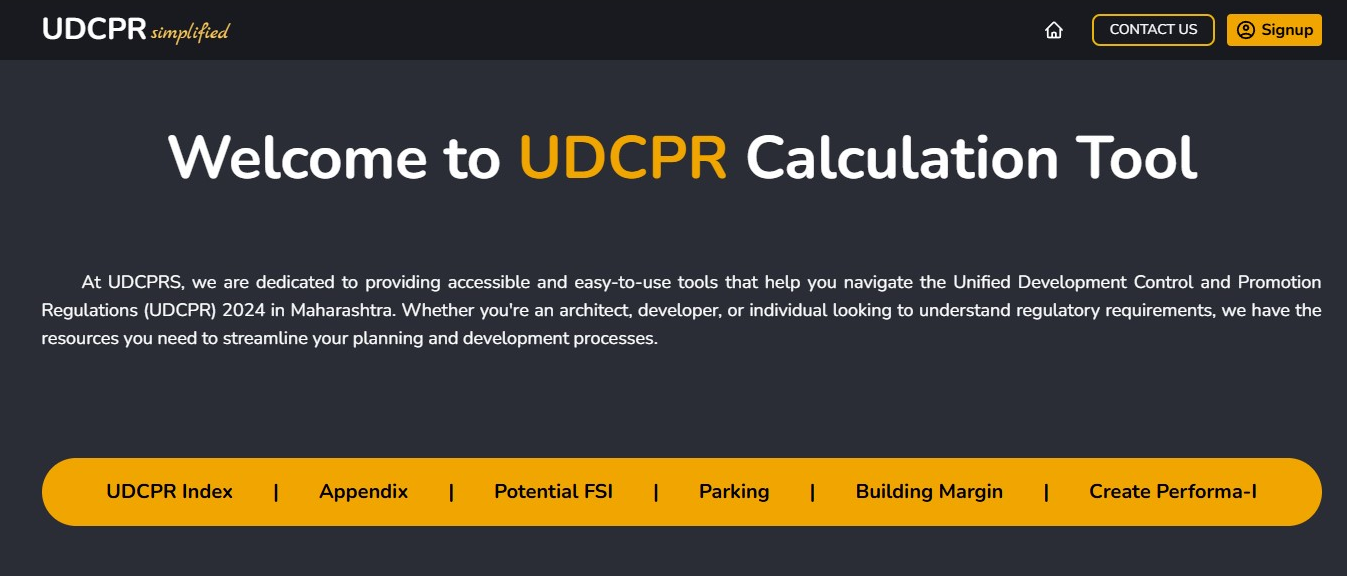 UDCPR Calculation Tool